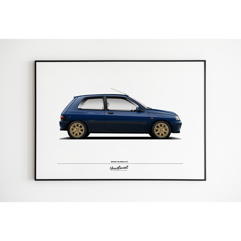 Poster Renault Clio Williams mk.2 - Limited Edition