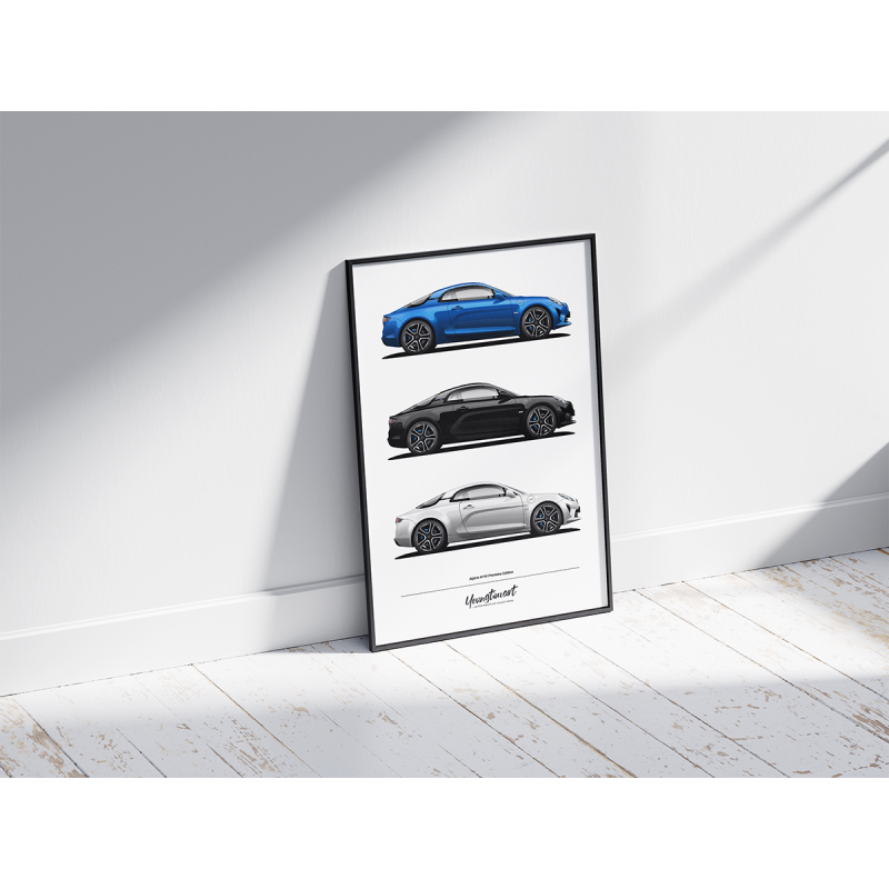 Poster Alpine A110 Premiere Edition - 3 colours - Limited Edition
