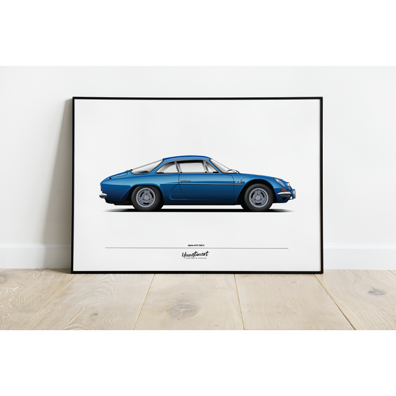 Poster of Alpine A110 1600S - Alpine Blue - Limited Edition