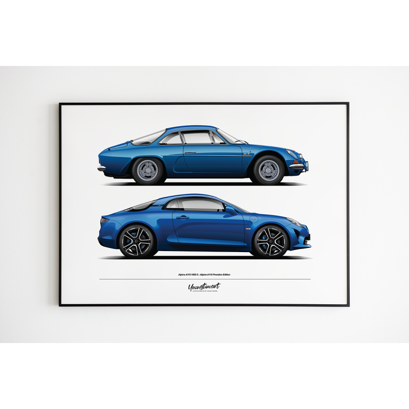Poster Alpine A110 1600S & A110 Première Edition - Edition Limitée