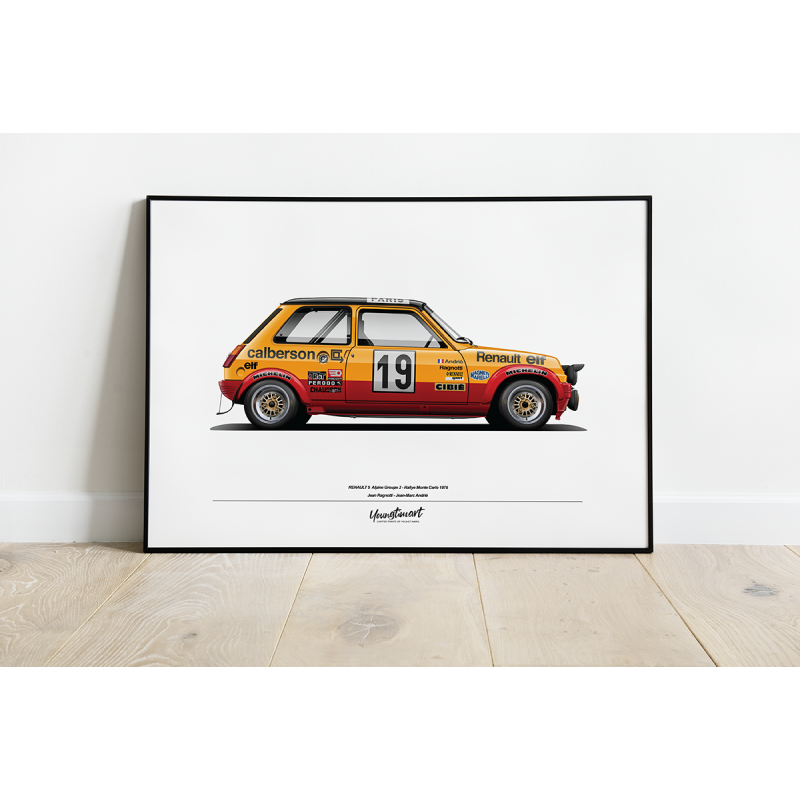 Poster Renault 5 Alpine Gr.2 - Monte Carlo Rally '78 - Limited Edition